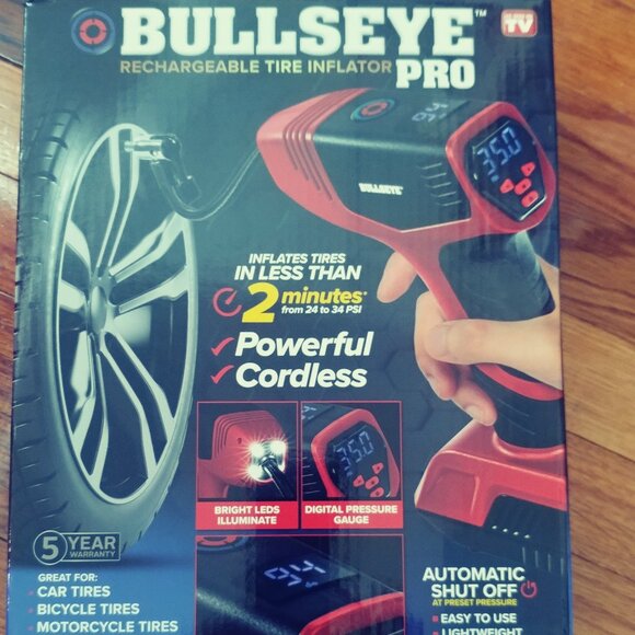Bullseye | Other | Bullseye Pro Tire Inflator 5 Psi Electric Air ...